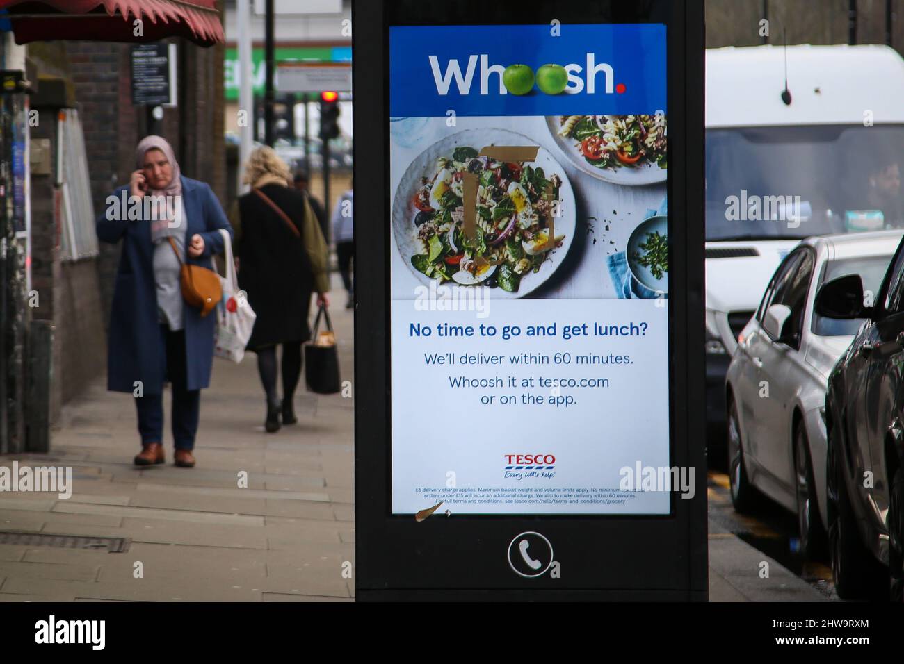 A Tesco digital advert displayed in London. (Photo by Dinendra Haria ...
