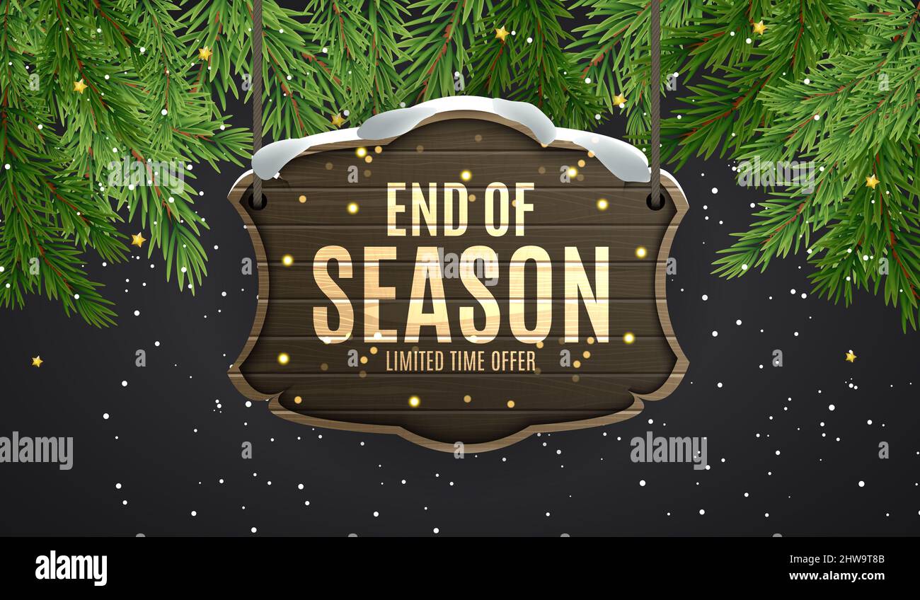Winter End of Season Sale Background Design. Template for advertising ...