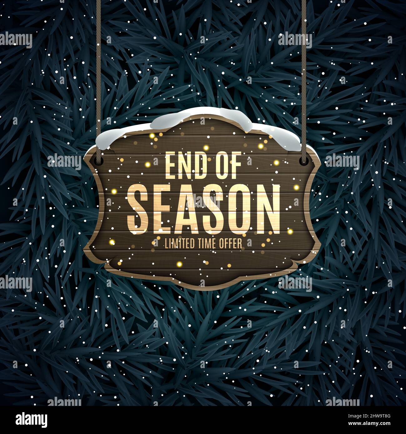 Winter End of Season Sale Background Design. Template for advertising ...