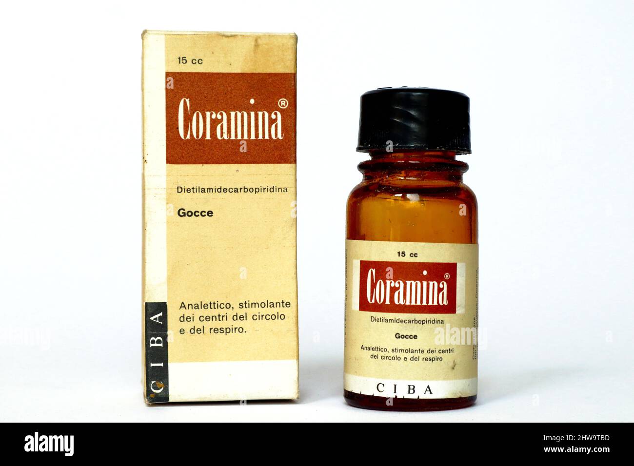 Vintage 1950s CORAMINA CIBA, Analeptic medicine with ...