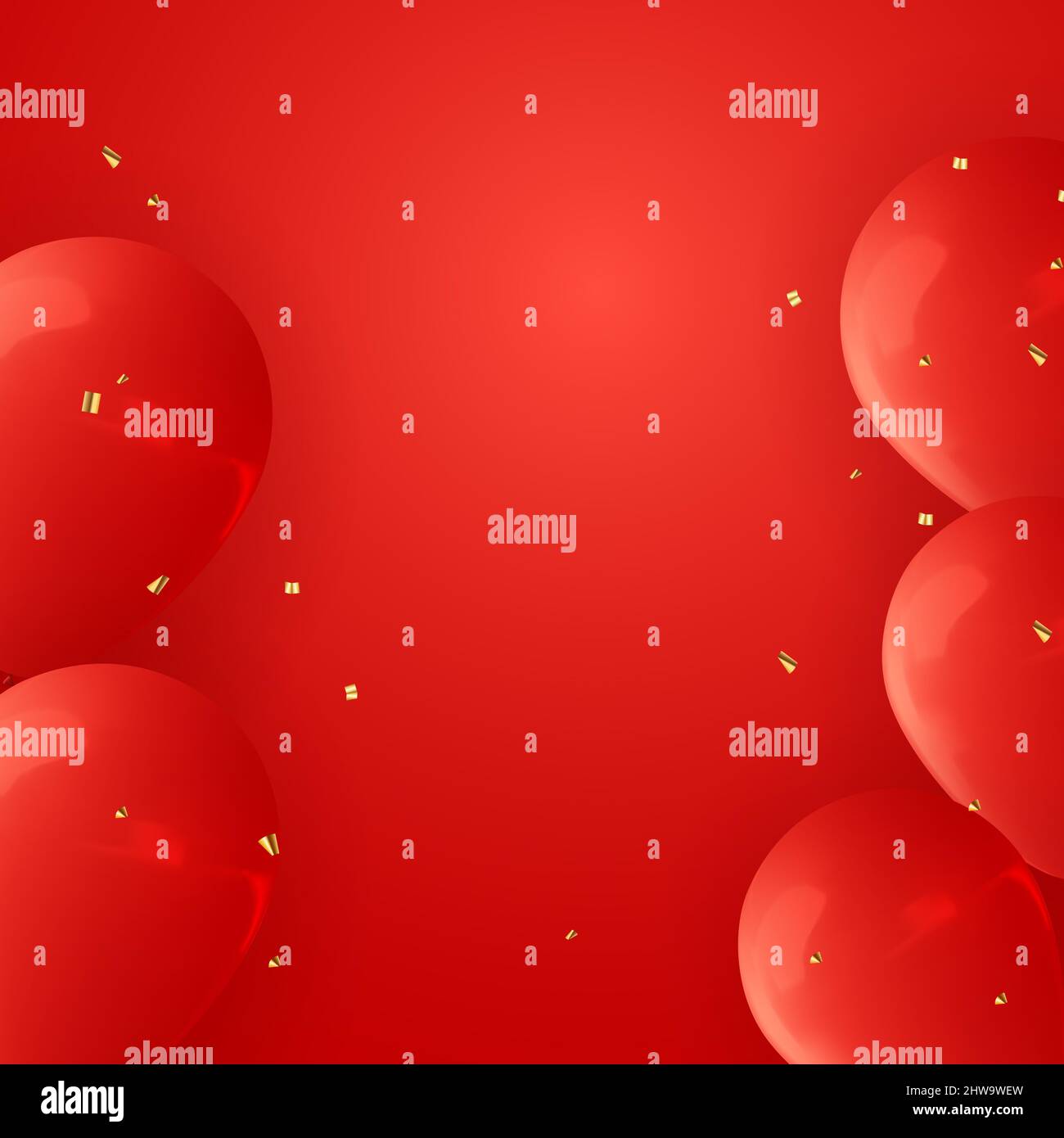 Realistic 3d balloon background for party, holiday, birthday, promotion ...