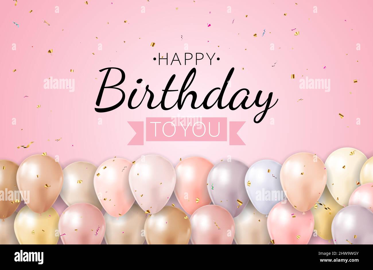 Realistic 3d balloon background for party, holiday, birthday, promotion ...