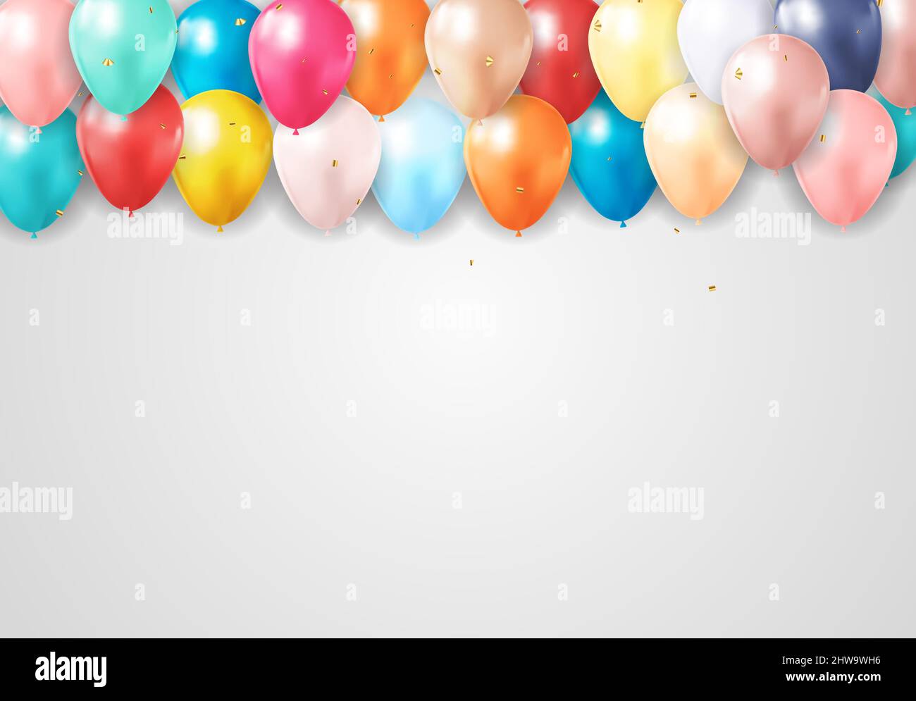 Realistic 3d balloon background for party, holiday, birthday, promotion ...