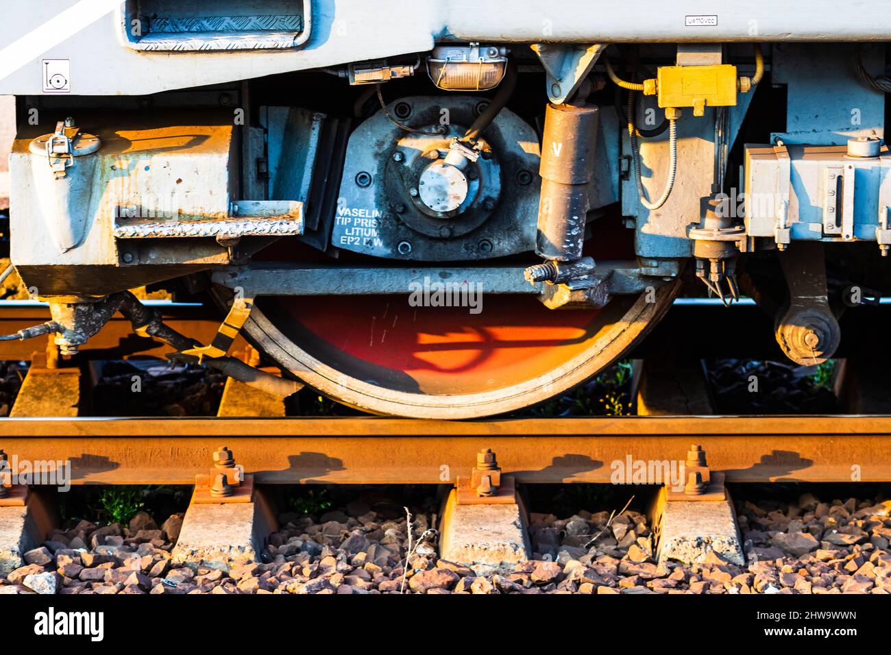 Locomotive steel iron train suspension hi-res stock photography and ...