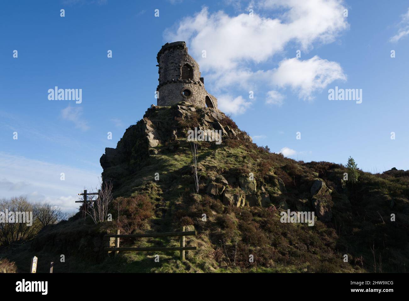 Mow Cop ornamental castle folly built by Randle Wilbraham of Rode Hall ...