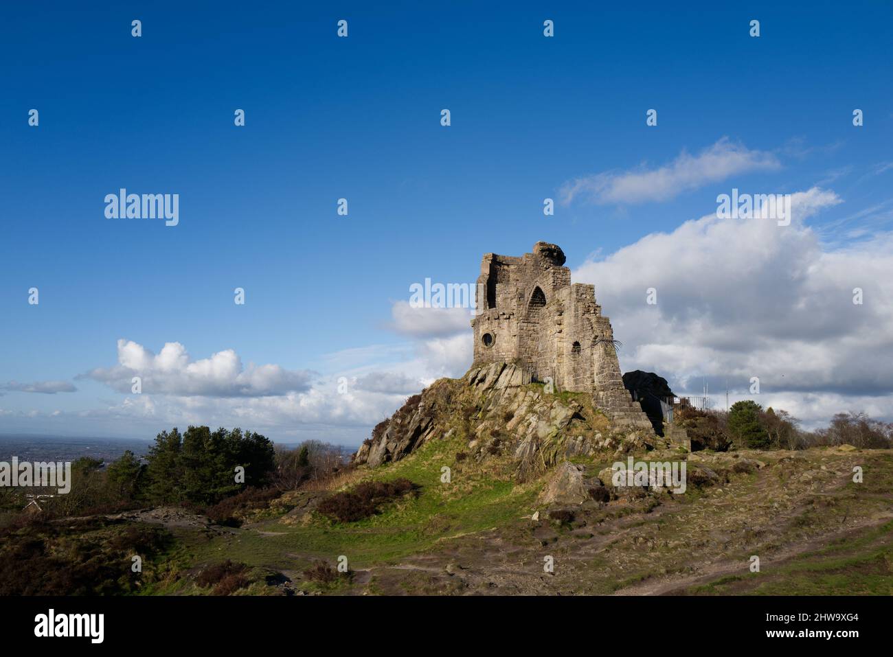 Mow Cop ornamental castle folly built by Randle Wilbraham of Rode Hall ...