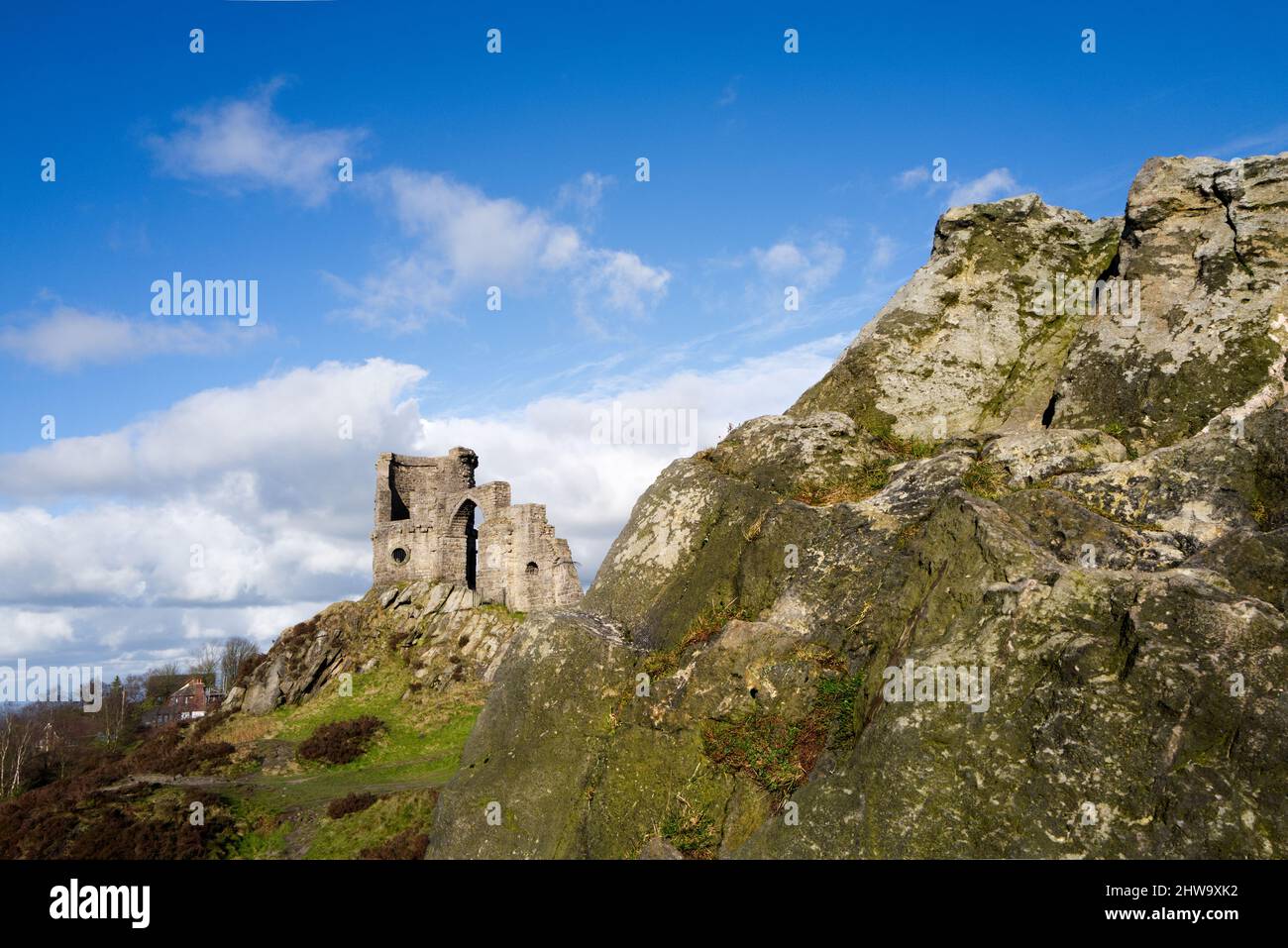 Mow Cop ornamental castle folly built by Randle Wilbraham of Rode Hall ...