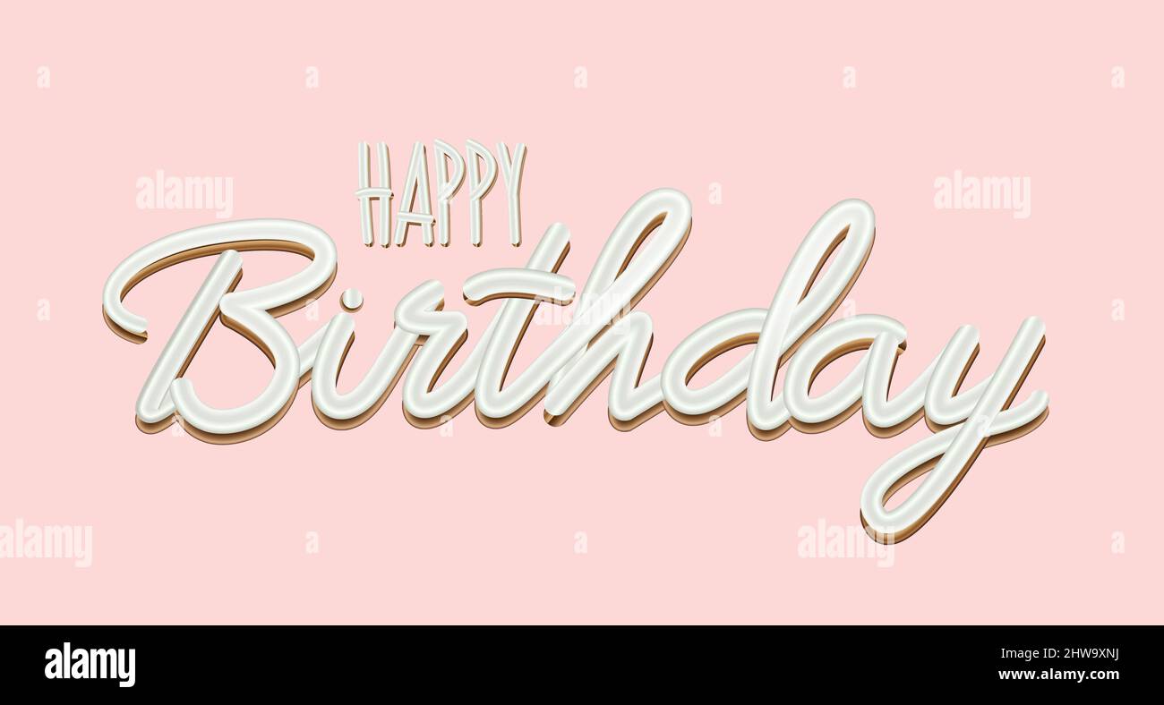 Happy Birthday pink abstract Background. Illustration Stock Photo - Alamy