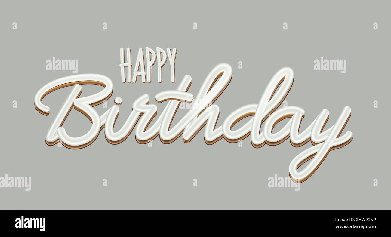 Happy Birthday abstract gray Background. Illustration Stock Photo - Alamy