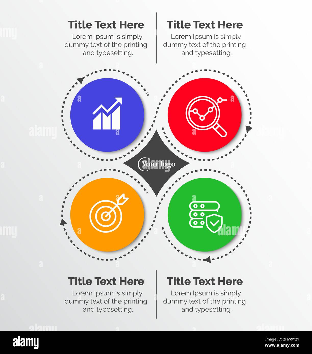 4 Steps Infographics Design Template - Graph, Pie chart, workflow ...
