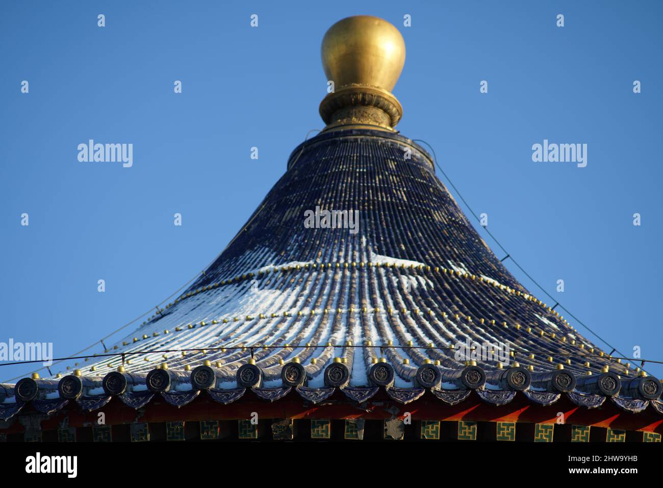 Beautiful view of the Temple of Heaven roof in Beijing, China Stock ...