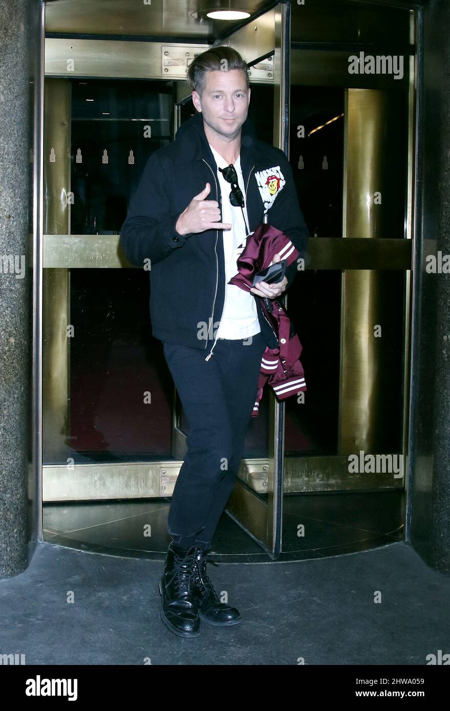 New York, NY, USA. 04th Mar, 2022. Ryan Tedder seen after an appearance ...