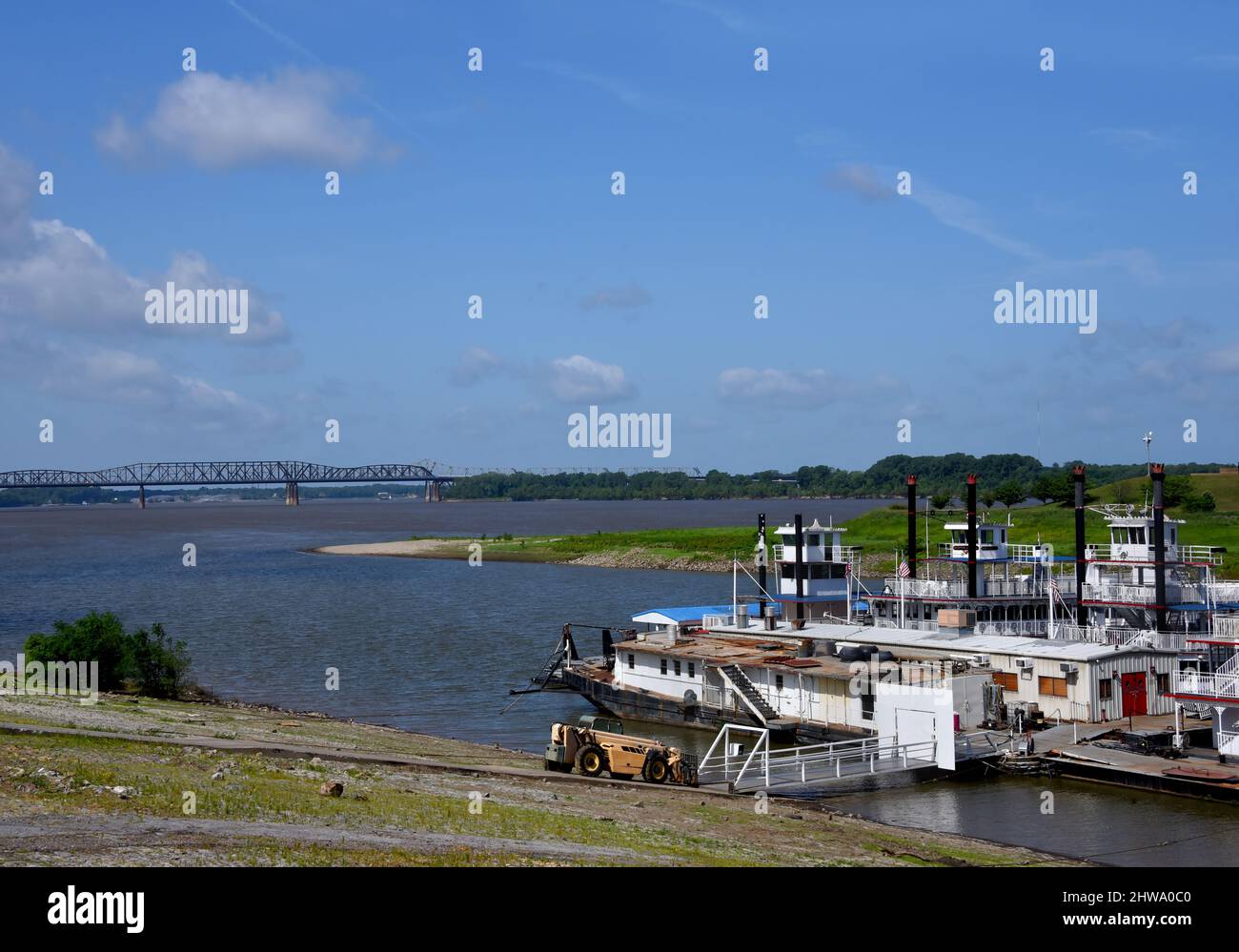 River Front Park in Memphis, Tennessee serves as the port for the ...