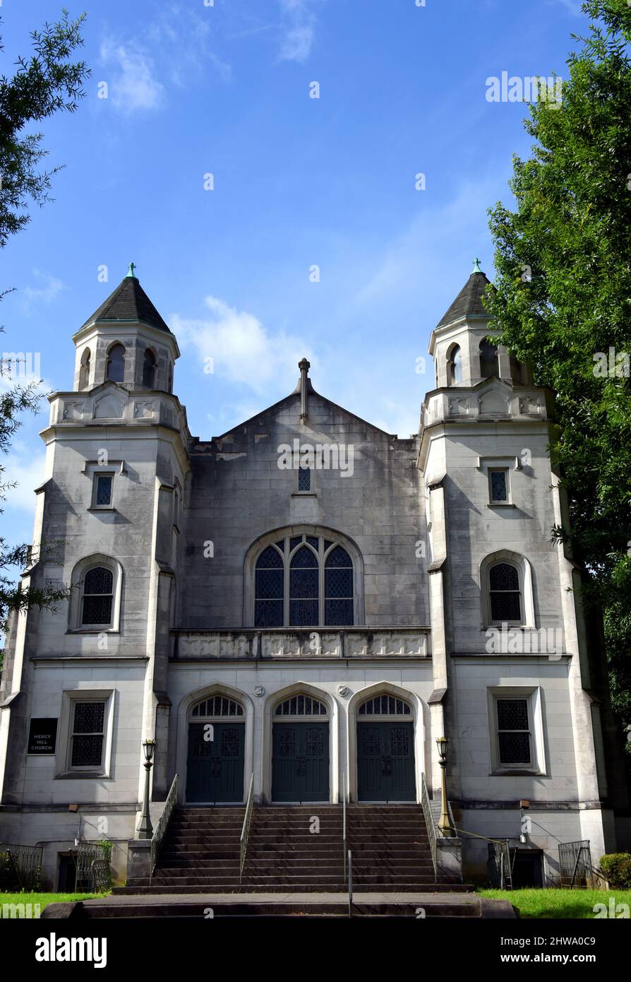 Historic Mercy Hill Church, in Memphis, Tennessee, is made of stone ...