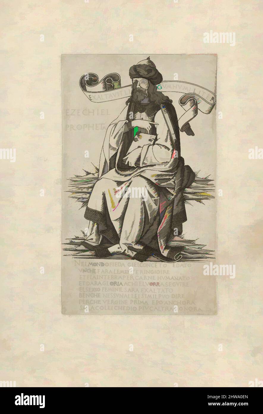 Art inspired by Drawings and Prints, Print, The Prophet Ezekiel, from ...