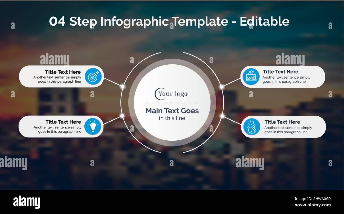 Infographic Design Template - 4 Steps. Graph, Pie chart, workflow ...