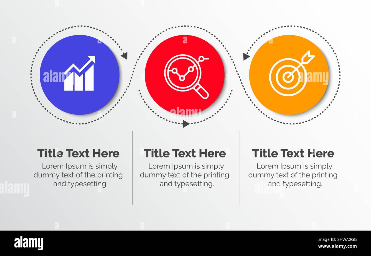 3 Steps Infographics Design Template - Graph, Pie chart, workflow ...