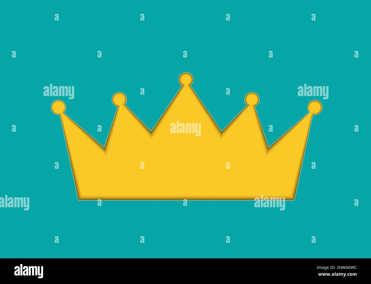 Paper cut crown. illustration Stock Photo - Alamy