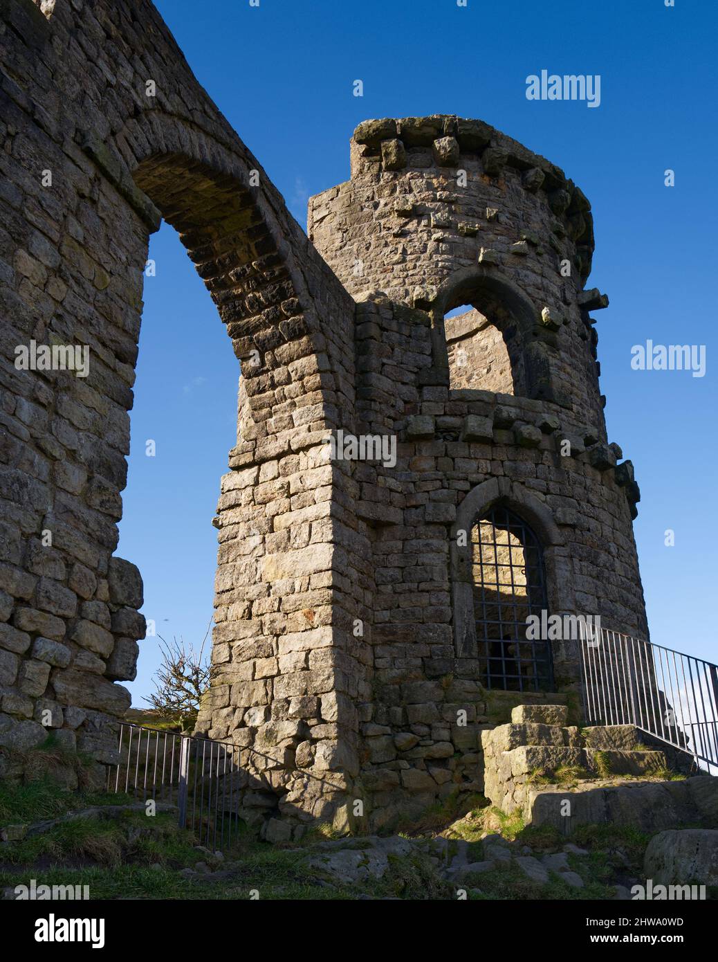 Mow Cop ornamental castle folly built by Randle Wilbraham of Rode Hall ...