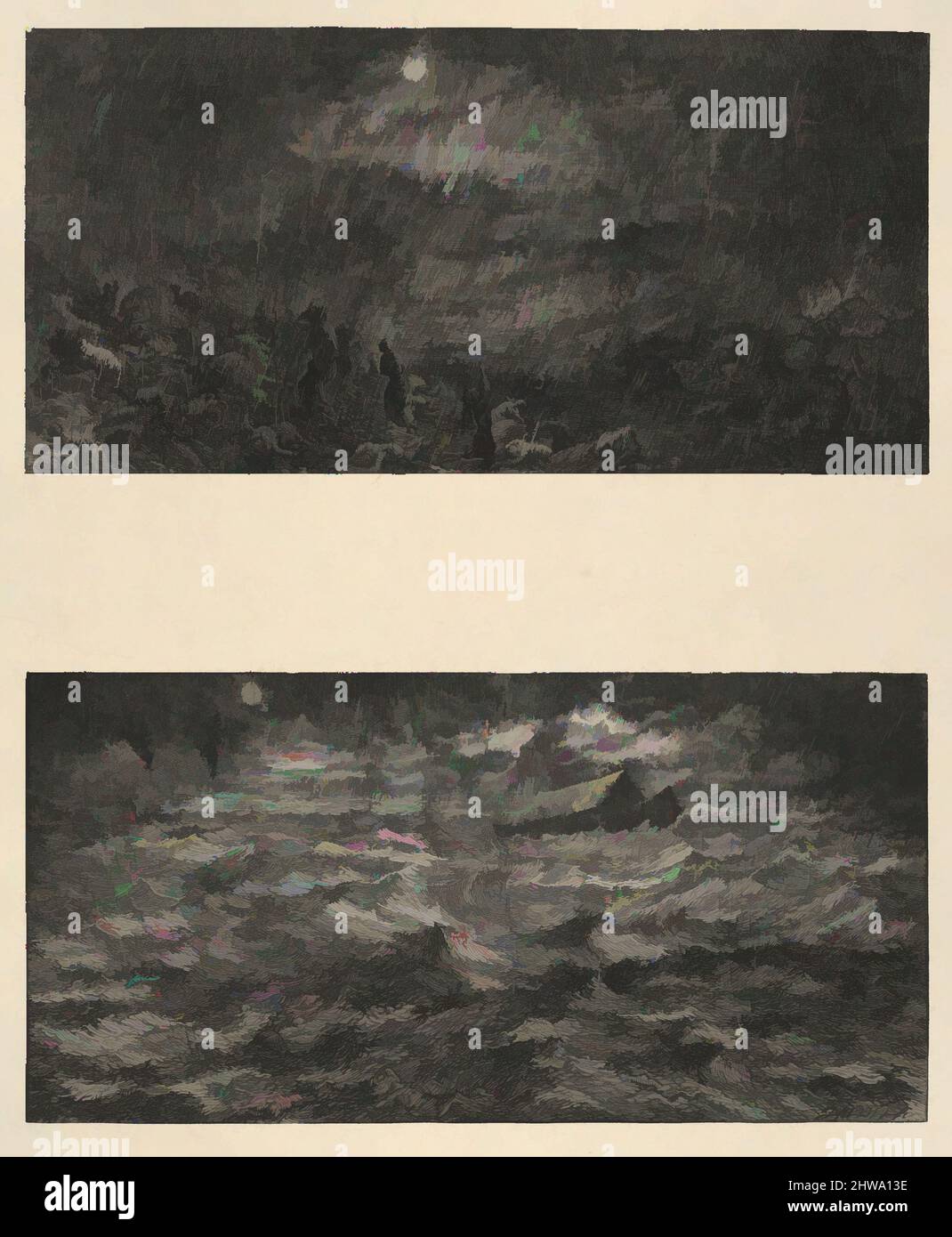 Art inspired by Drawings and Prints, Print, The Deluge–The Ark on the ...