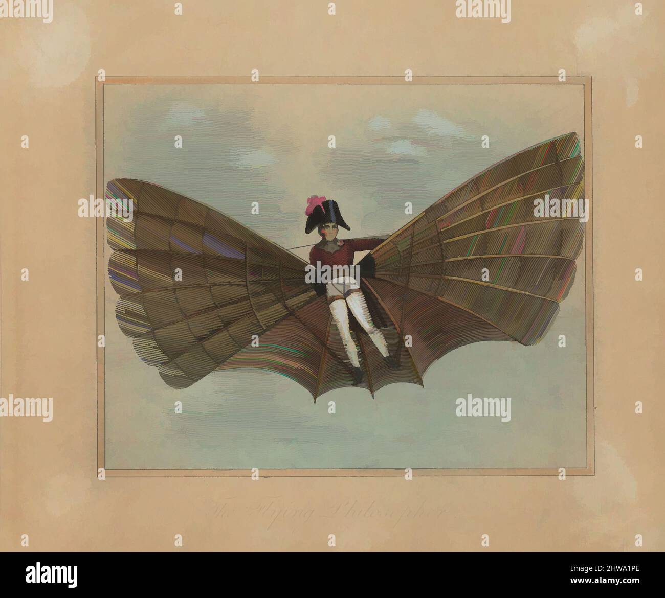 Art inspired by Drawings and Prints, Print, The Flying Philosopher, Artist, Unknown, ca. 1800 ...