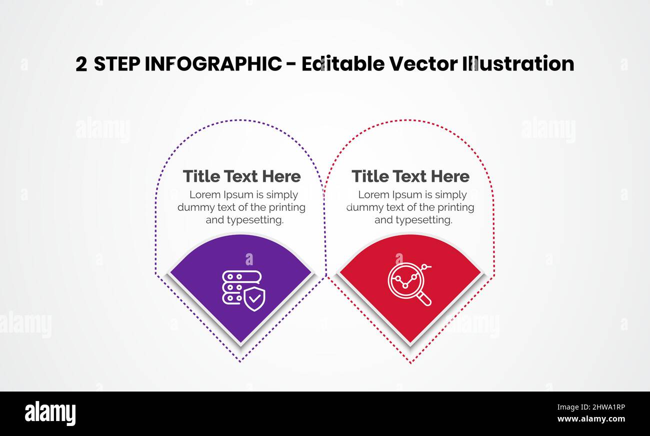 2 Steps Infographics Design Template - Graph, Pie chart, workflow ...