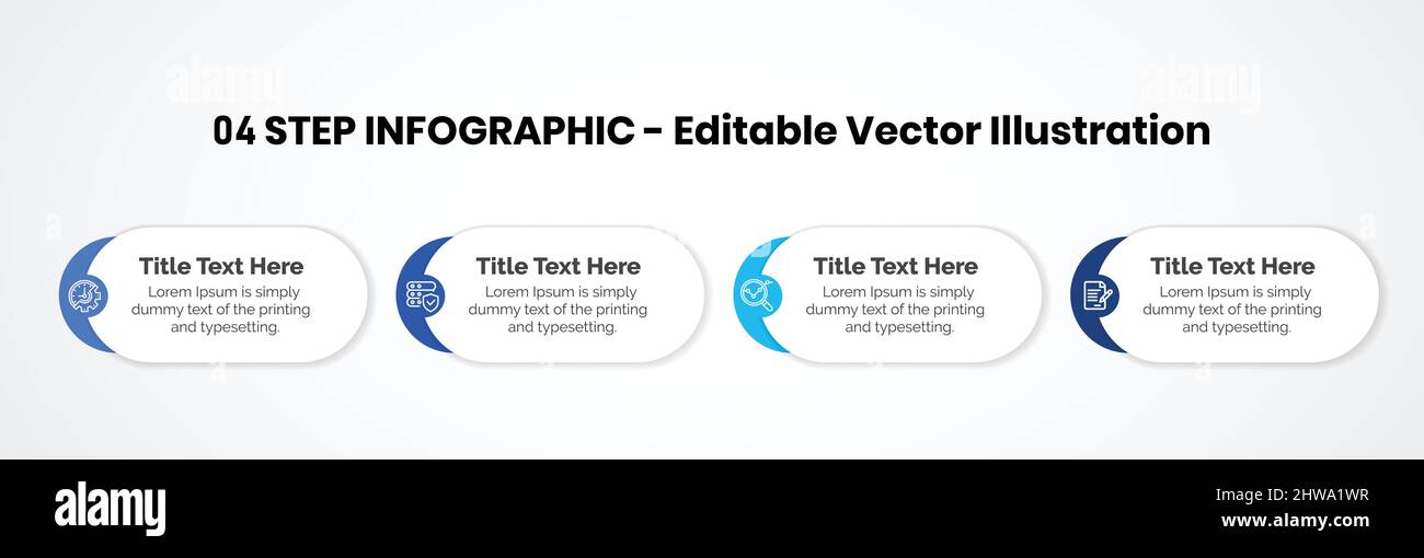 4 Steps Infographics Design Template - Graph, Pie chart, workflow ...
