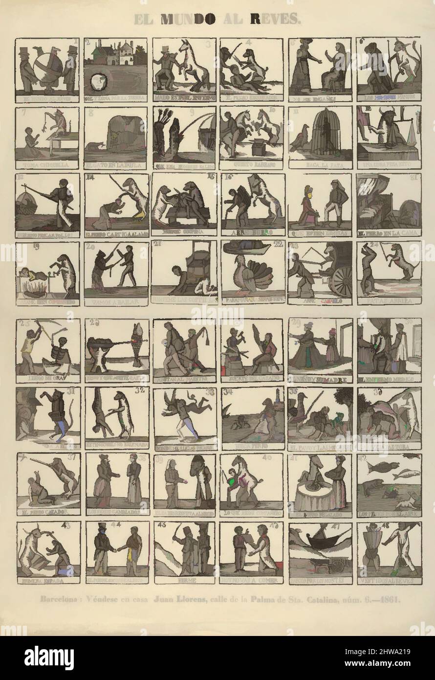 Art inspired by Drawings and Prints, Print, El Mundo al Reves ...