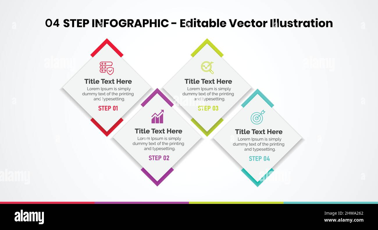 4 Steps Infographics Design Template - Graph, Pie chart, workflow ...