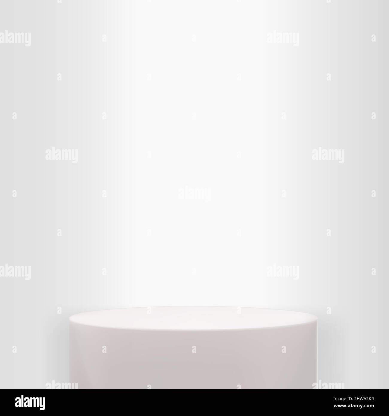 Realistic 3d museum podium with spotlight. Blank product pedestal ...