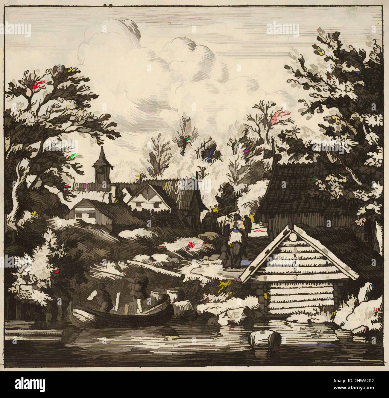 Art inspired by Drawings and Prints, Print, The Unloading of the Barge ...