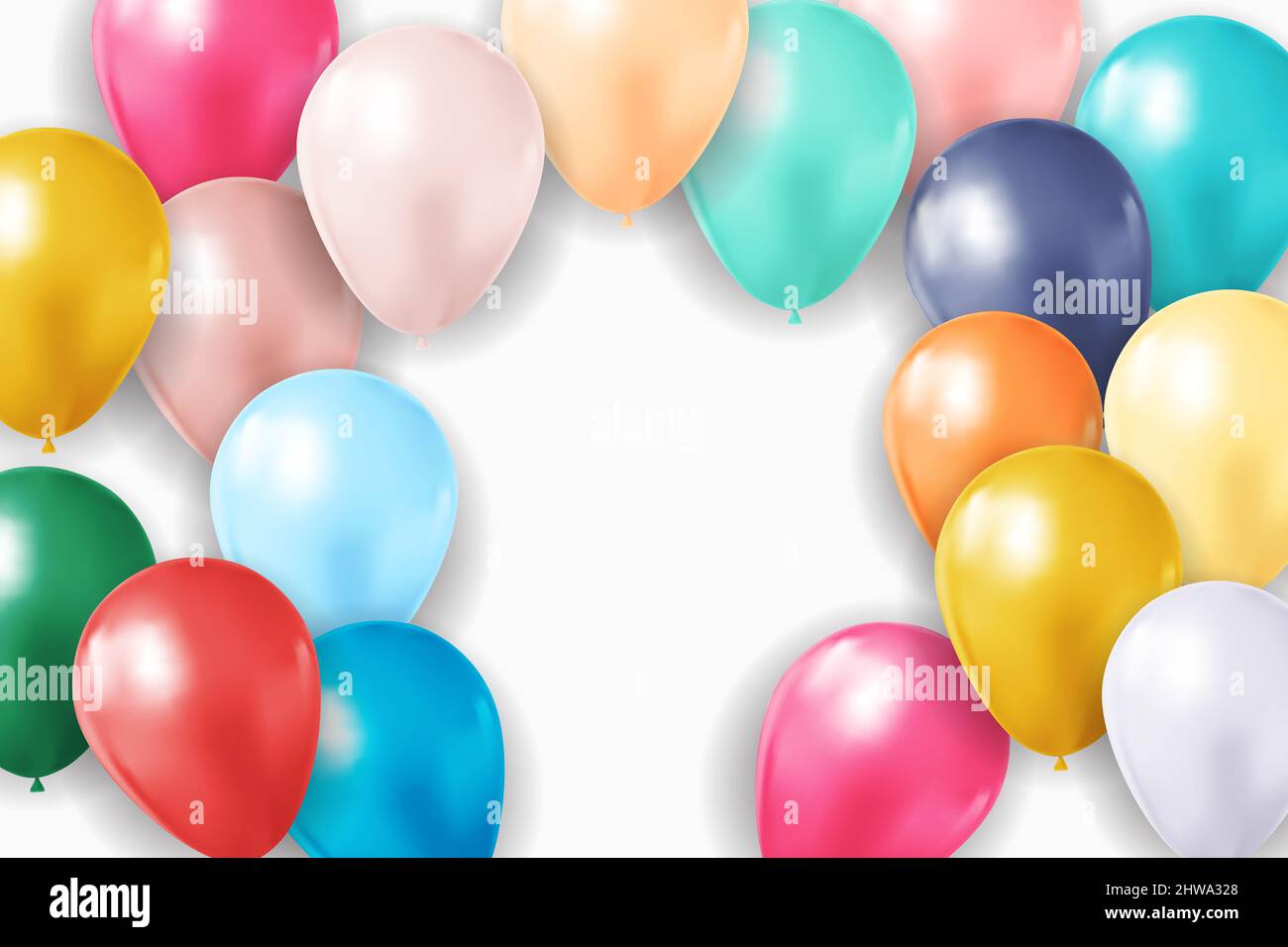 Realistic 3d balloon background for party, holiday, birthday, promotion ...