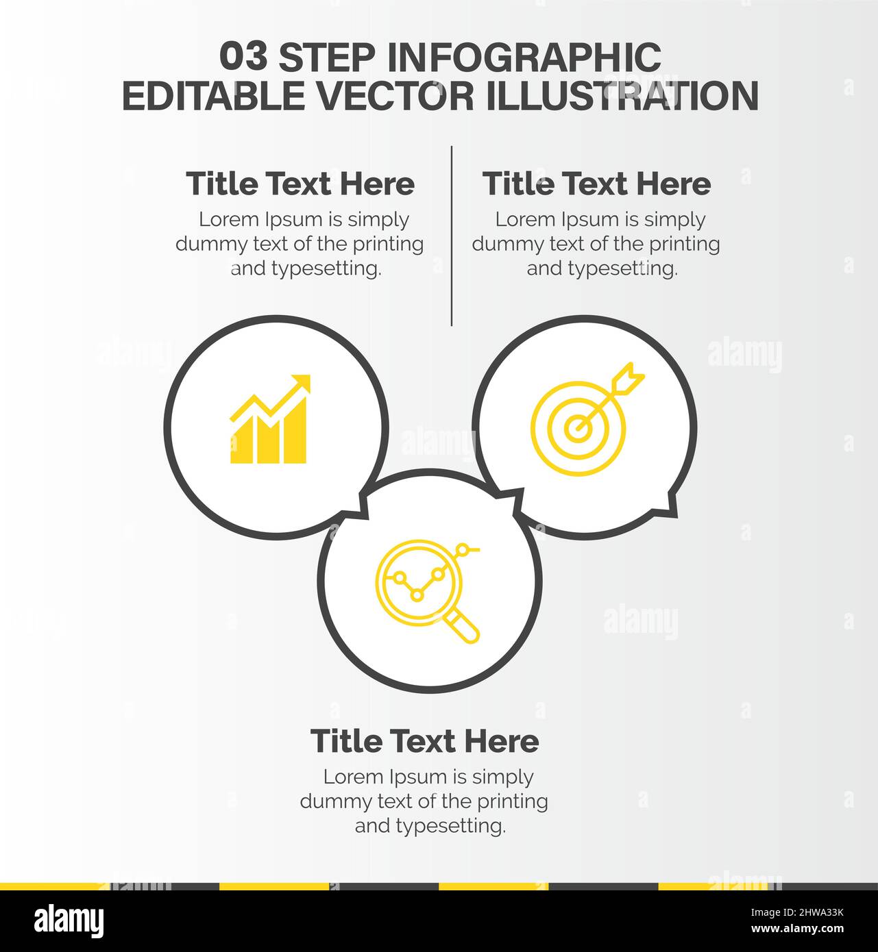 3 Steps Infographics Design Template - Graph, Pie chart, workflow layout, cycling diagram ...