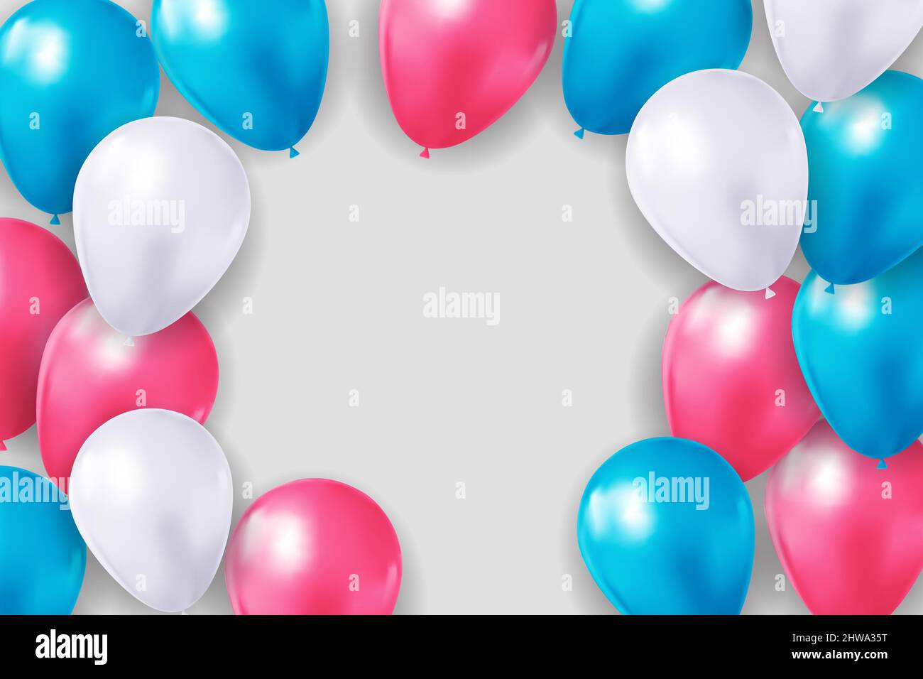 Realistic 3d balloon background for party, holiday, birthday, promotion ...