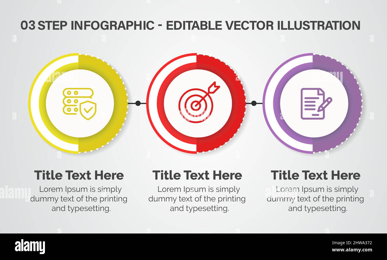 3 Steps Infographics Design Template - Graph, Pie chart, workflow ...