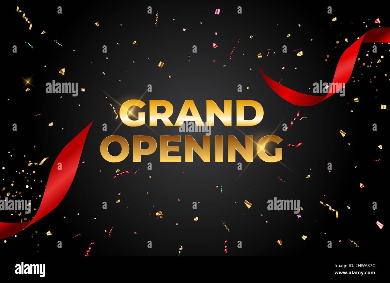 Grand Opening Card Background. Illustration Stock Photo - Alamy