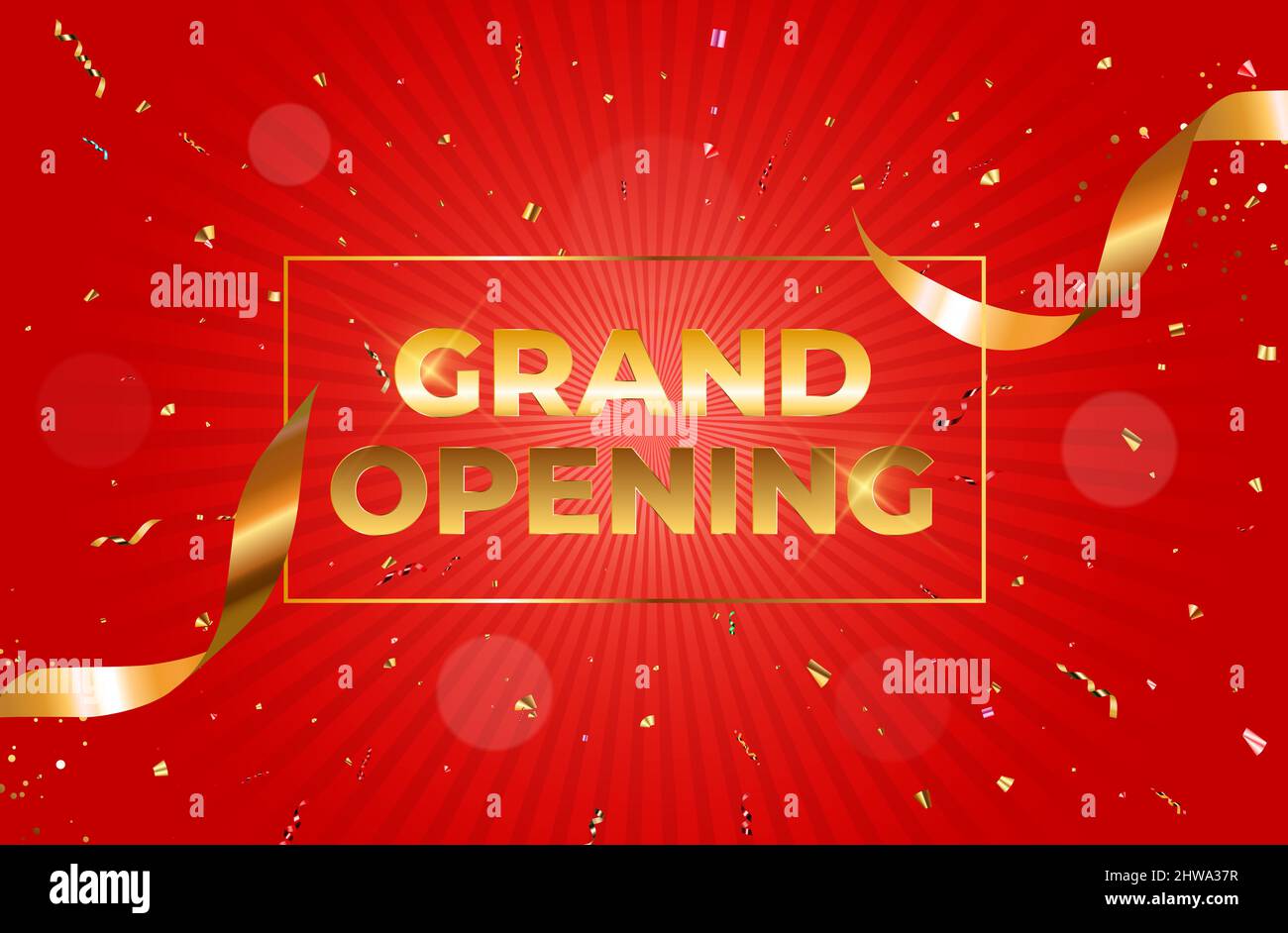 Grand Opening Card Background. Illustration Stock Photo - Alamy