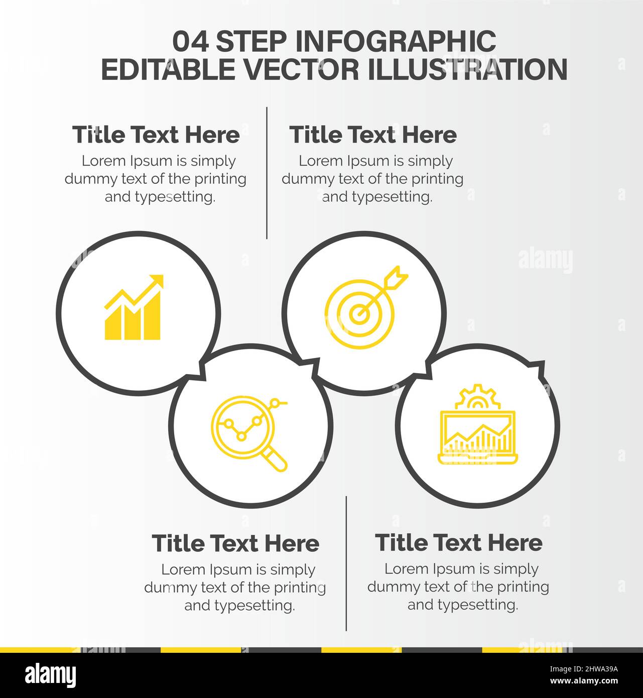 4 Steps Infographics Design Template - Graph, Pie chart, workflow ...