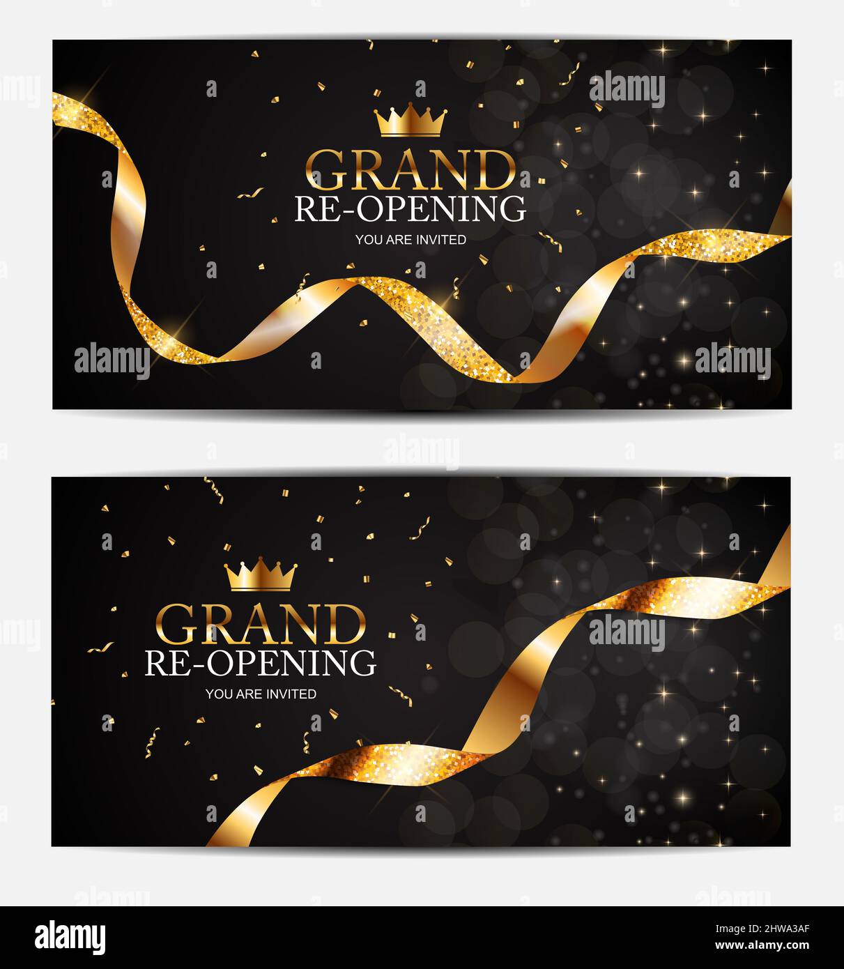 Grand RE-Opening Card Business Poster Background. Illustration Stock ...