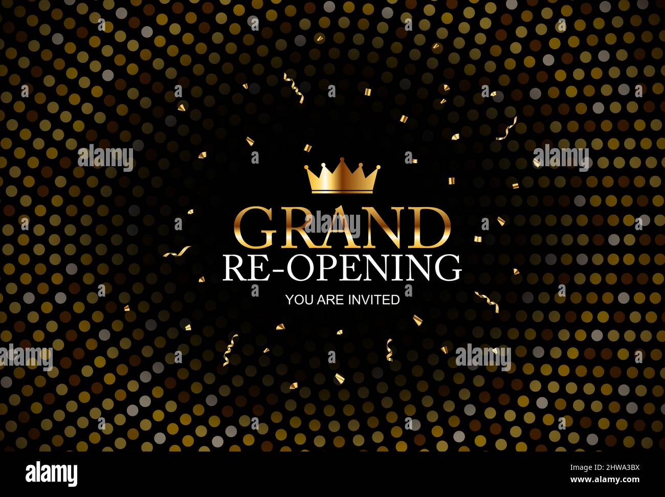 Grand RE-Opening Card Business Poster Background. Illustration Stock ...