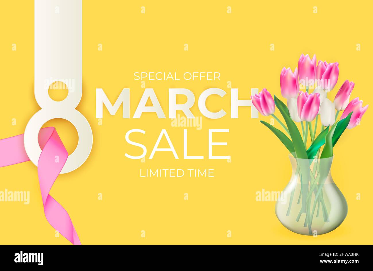 8 March sale banner Background Design. Template for advertising, web ...