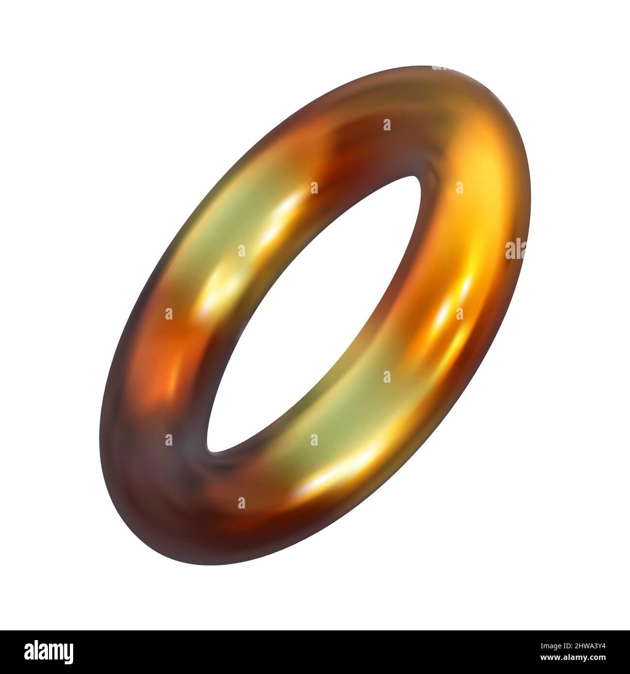 Realistic 3d render metallic color gradient geometric shapes objects ...