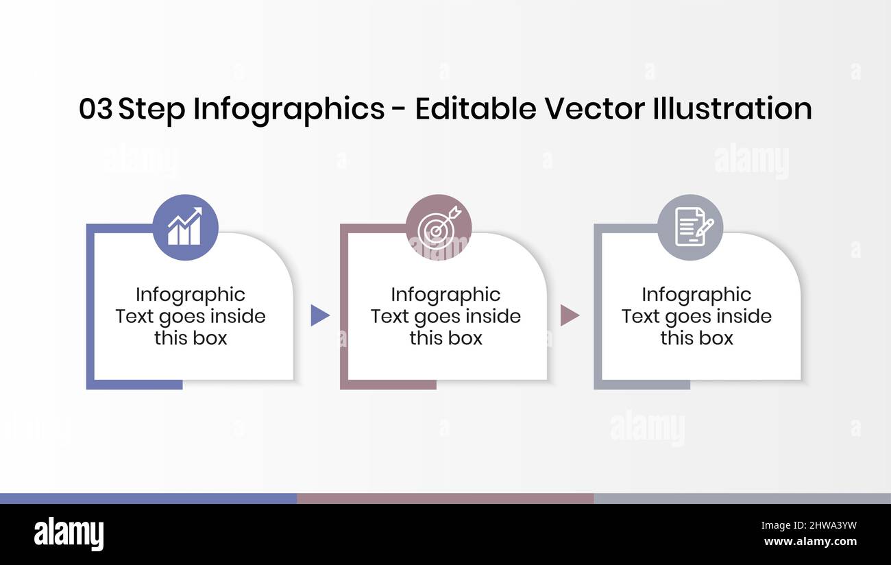 3 Steps Infographics Design Template - Graph, Pie chart, workflow ...