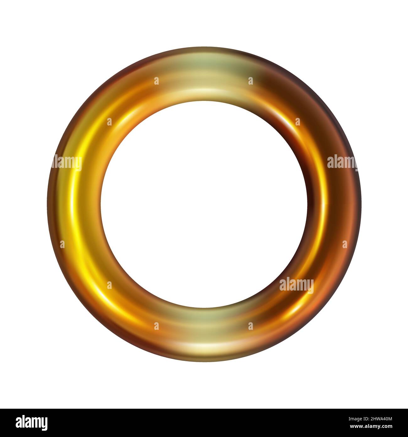 Realistic 3d render metallic color gradient geometric shapes objects ...