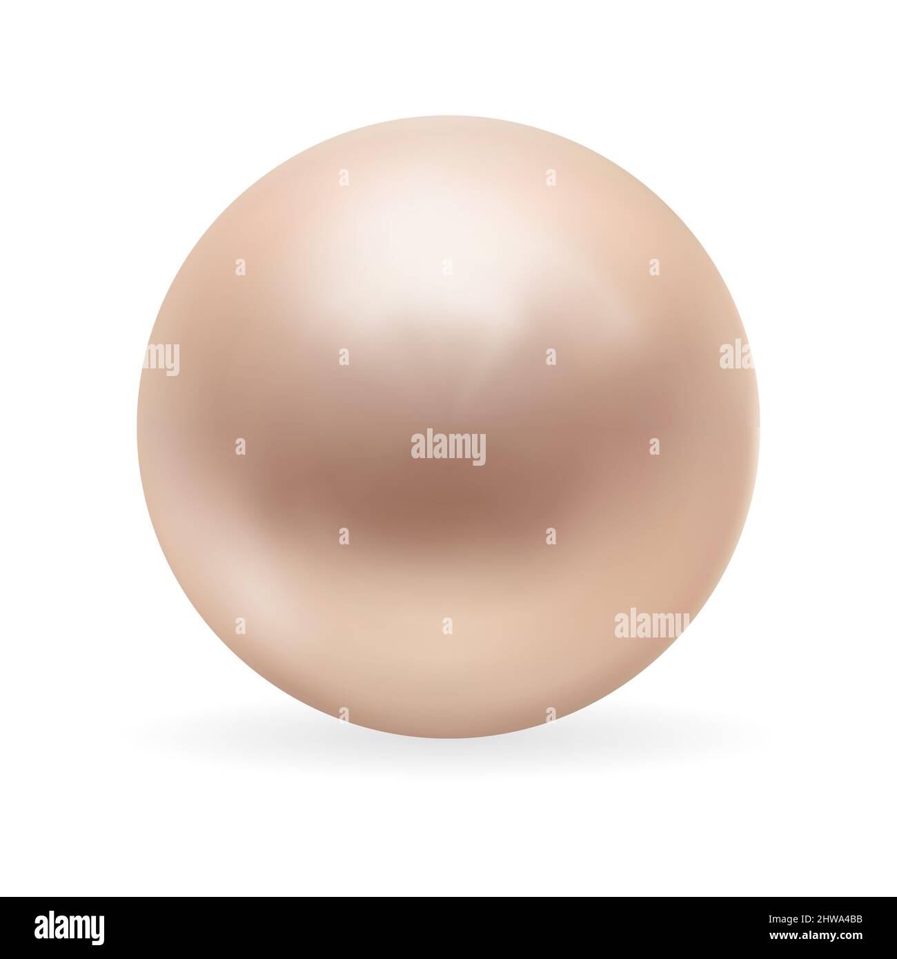 Realistic 3D Pearl isolated on white background. Illustration Stock ...