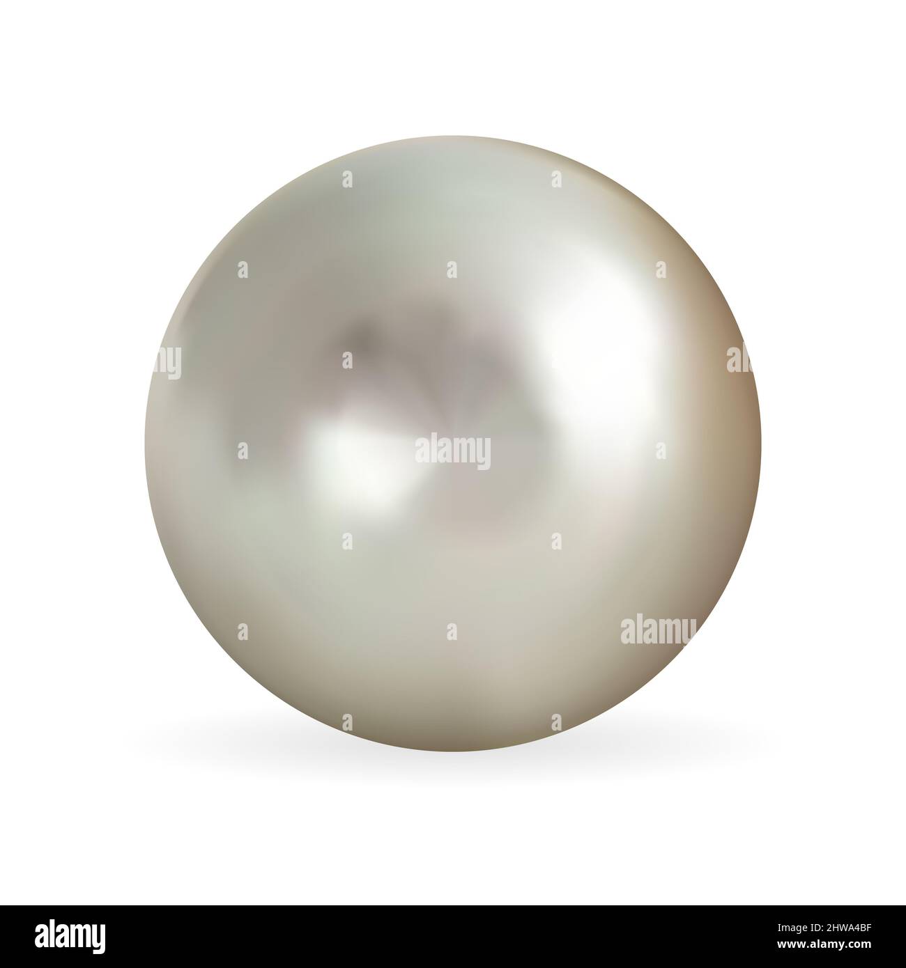 Realistic 3D Pearl isolated on white background. Illustration Stock ...