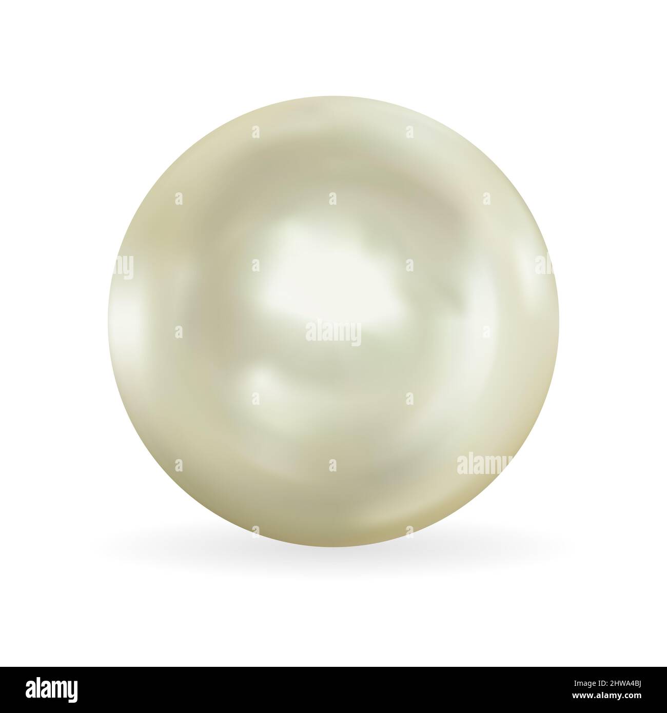 Realistic 3D Pearl isolated on white background. Illustration Stock ...