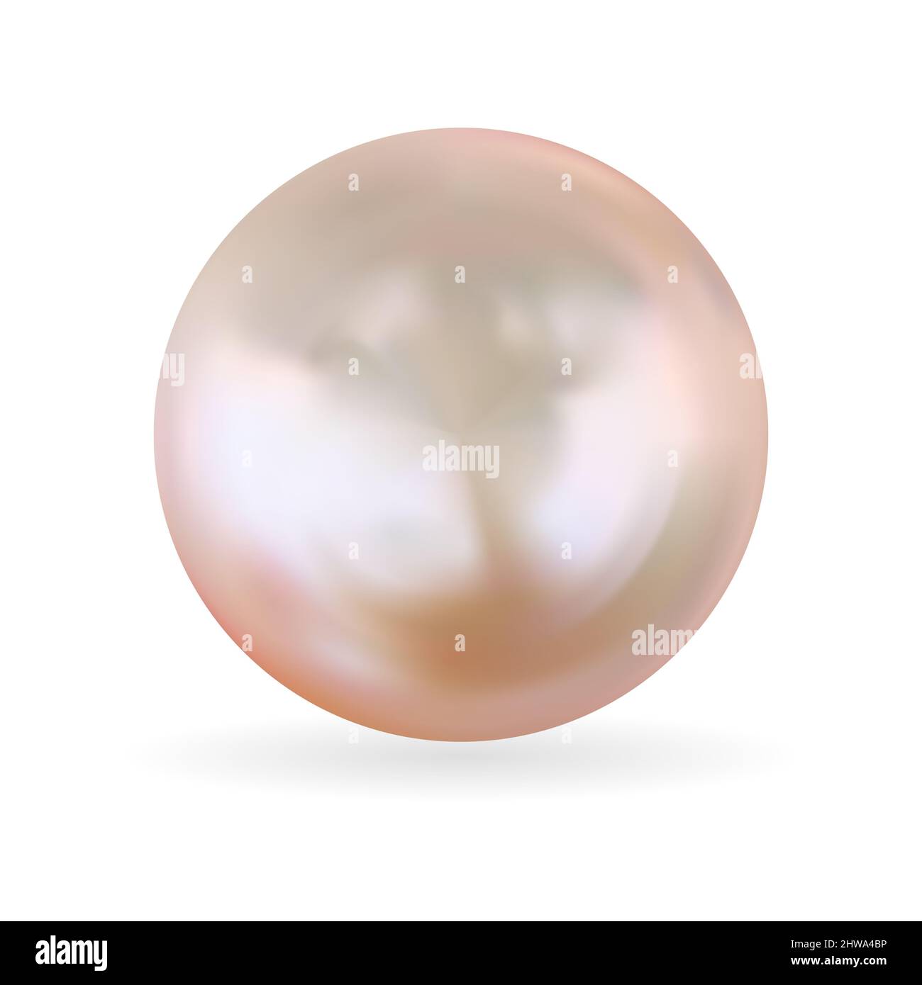 Realistic 3D Pearl isolated on white background. Illustration Stock ...