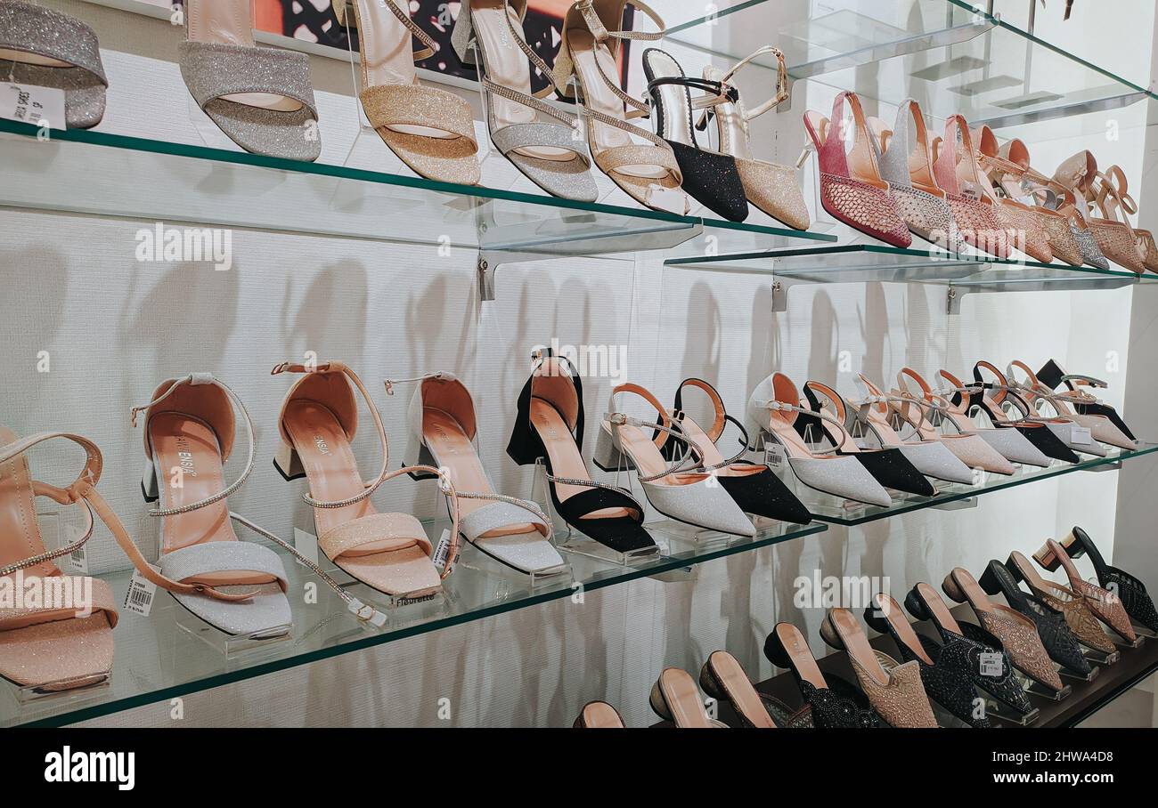 Semarang, Indonesia - 13 February 2022: Women's shoe storefront at the ...