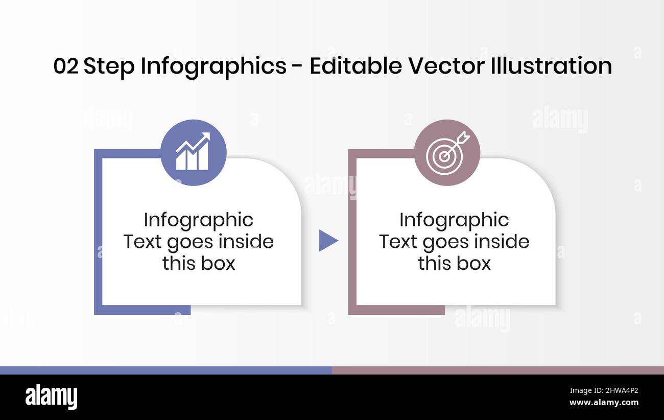2 Steps Infographics Design Template - Graph, Pie chart, workflow ...